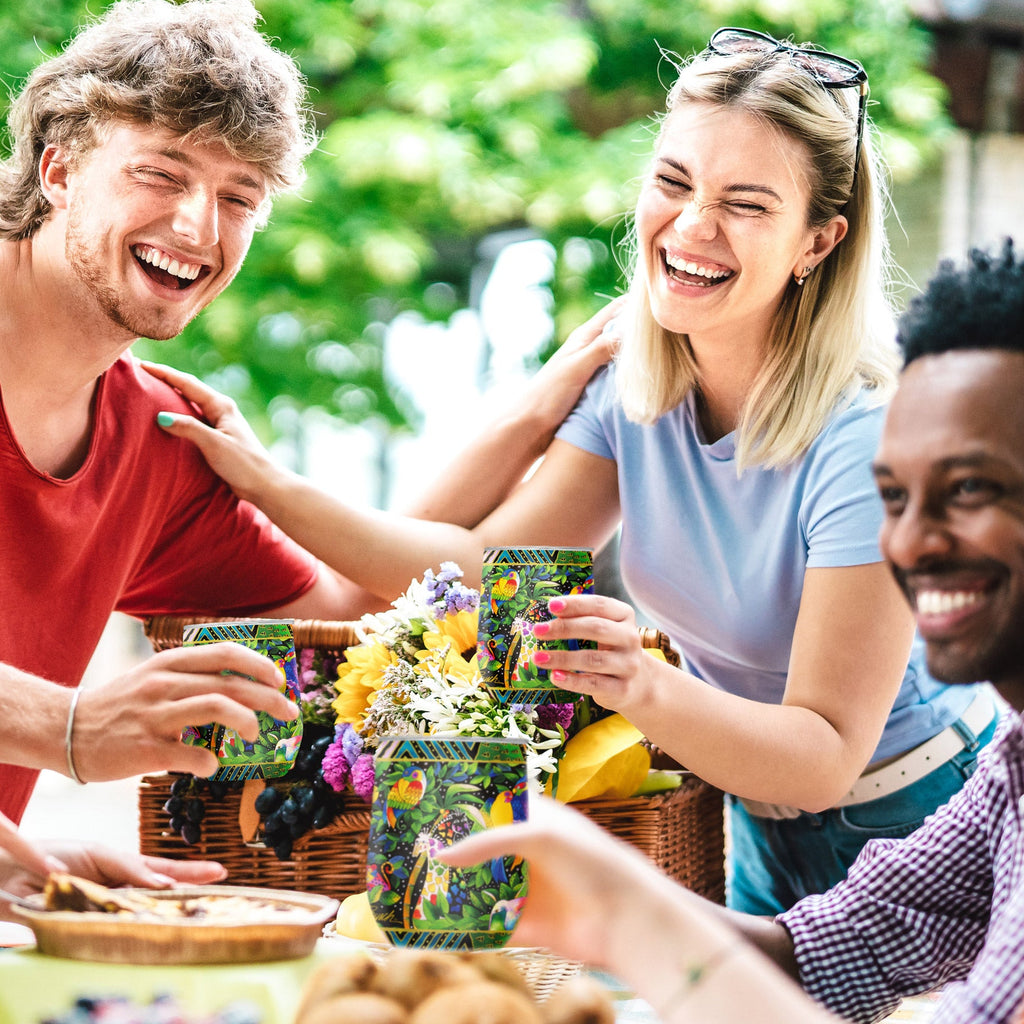 24 oz Water Bottle - Laurel Burch "Jungle Song" – Speranza Design Gallery