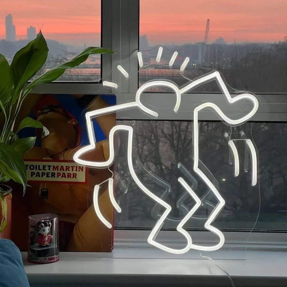 LED Neon Art Work Keith Haring Dancing Man – Speranza Design Gallery