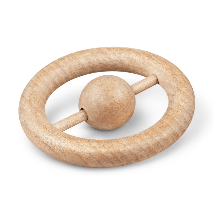 Kay Bojesen Babies Rattle, Beech, H: 1.2" – Speranza Design Gallery