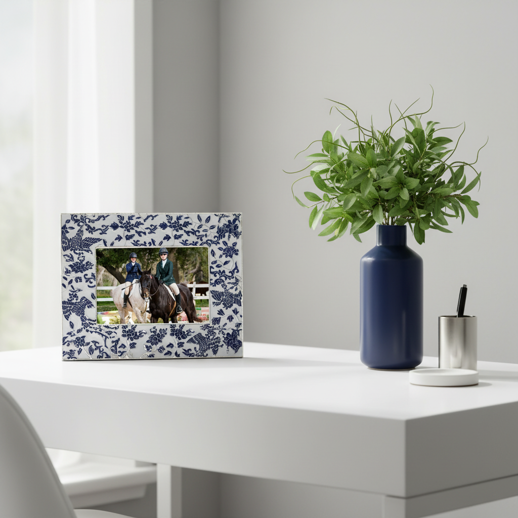 Blue & White Imperial Phoenix Picture Frame – Speranza Design Gallery